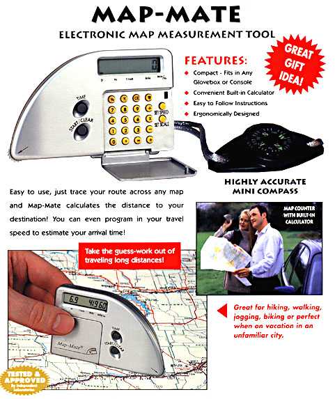 Map Mate Digital Measurement Tool W/Compass TOPO New | eBay