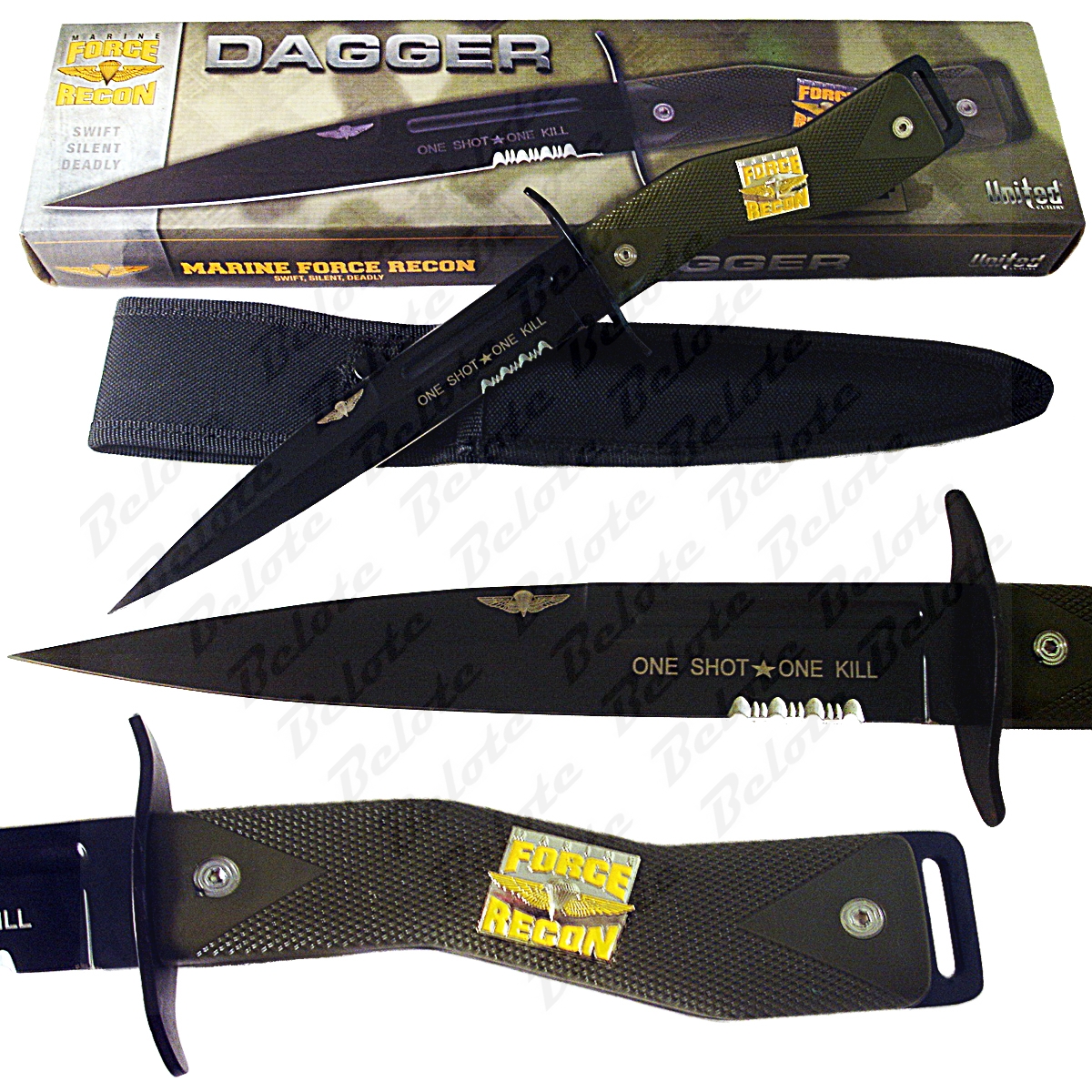 United Cutlery USARA Marine Force Recon Dagger With Sheath UC2640